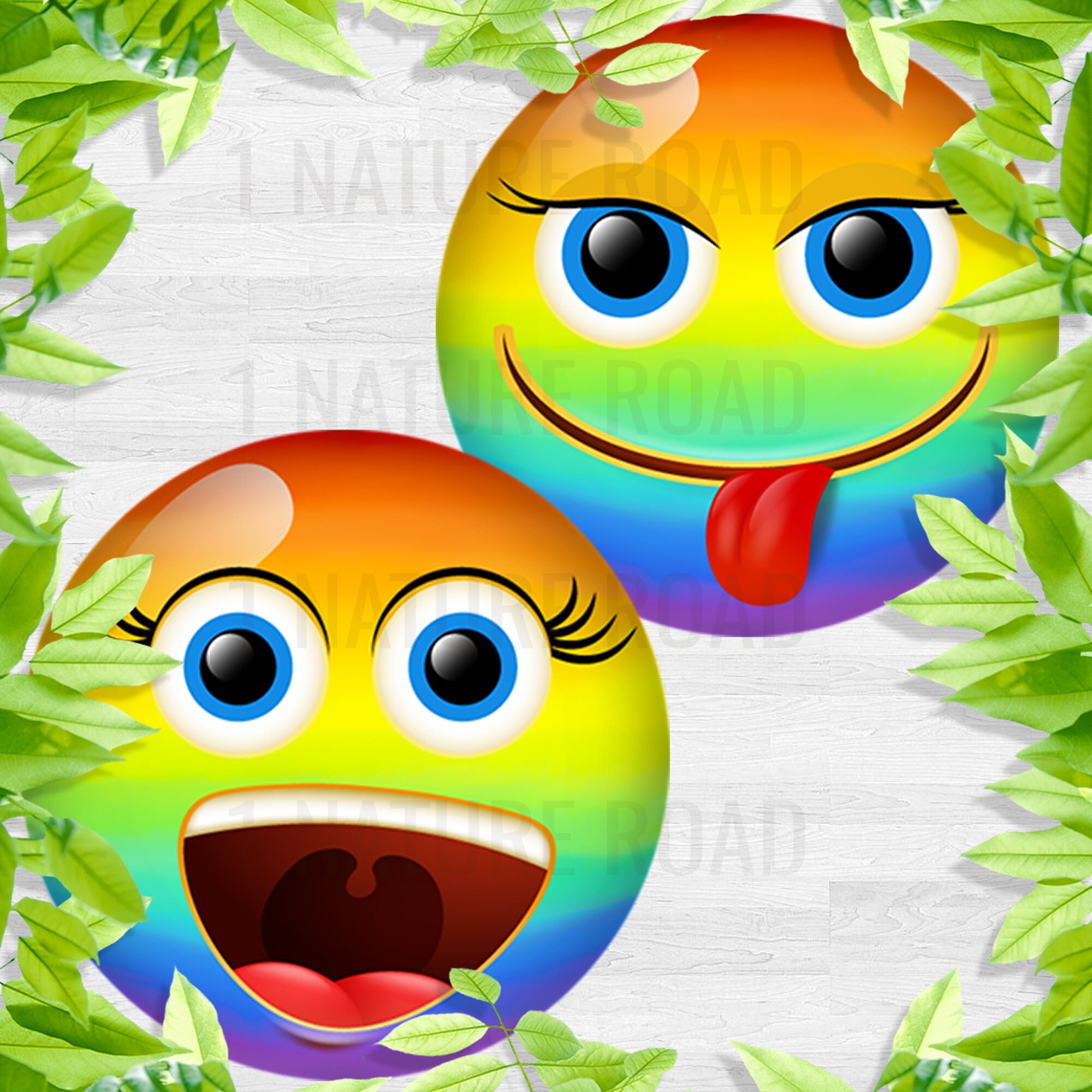 LGBT 8mm 10mm 12mm 14mm 16mm 18mm Pride Smiley Face Circle - Etsy