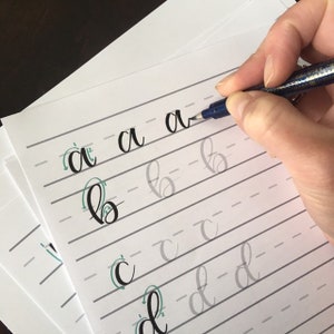 Beginner and Bouncy Brush Lettering Hand Lettering Practice Sheets ...