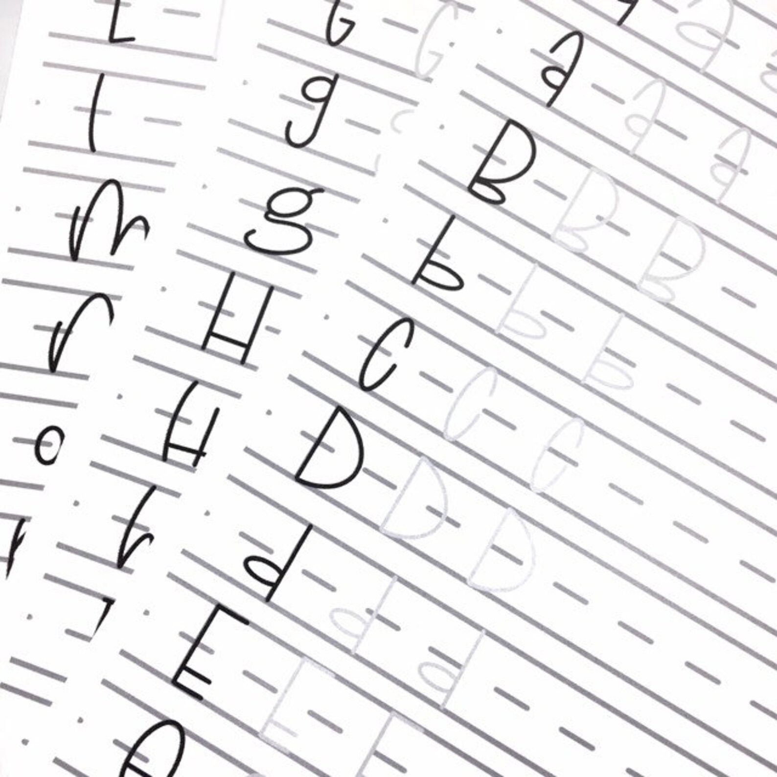 Sans Serif Lettering Practice Sheets Hand Lettering Worksheet Fun and ...