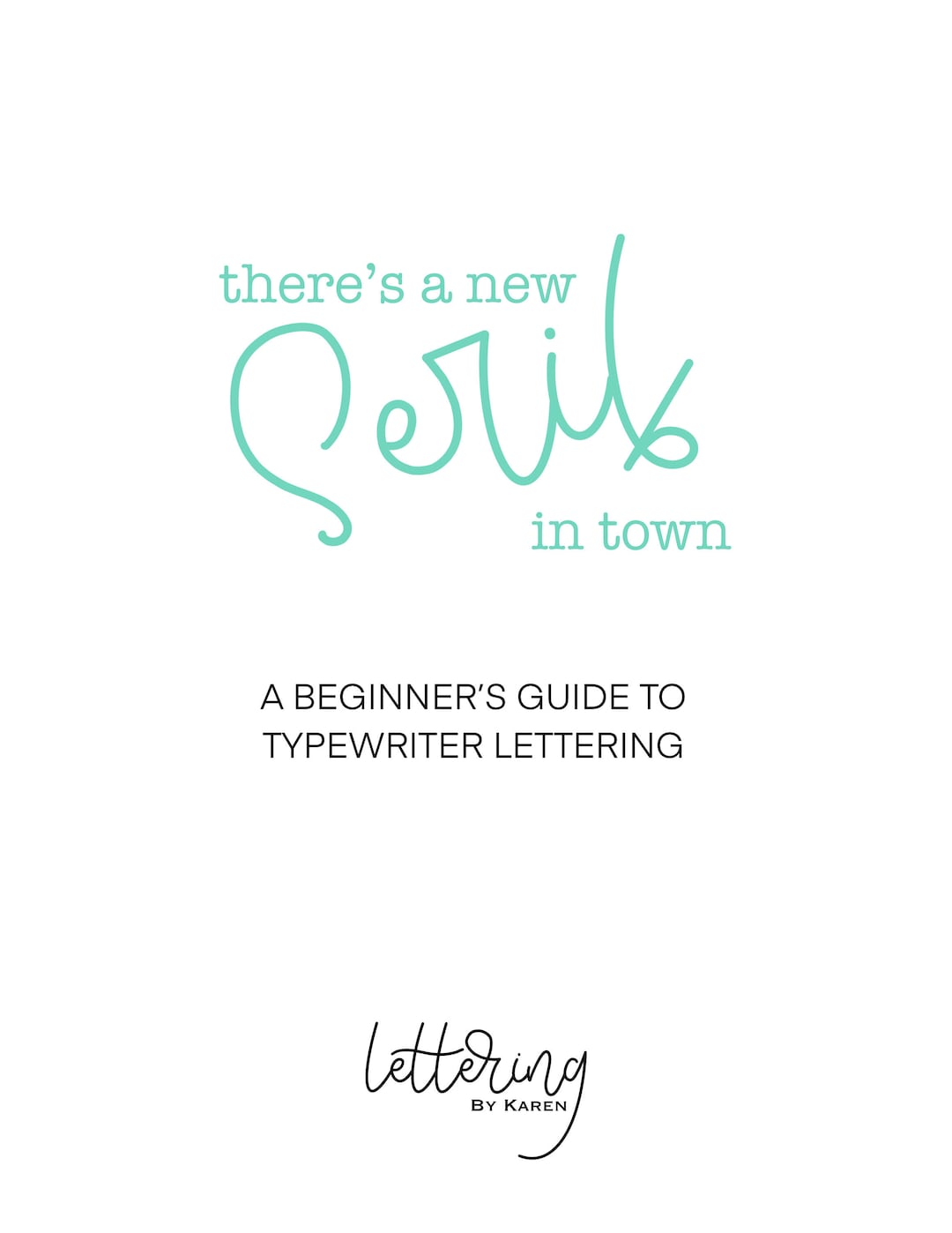 Serif Lettering Practice Sheets | Hand Lettering Worksheet | Typewriter ...