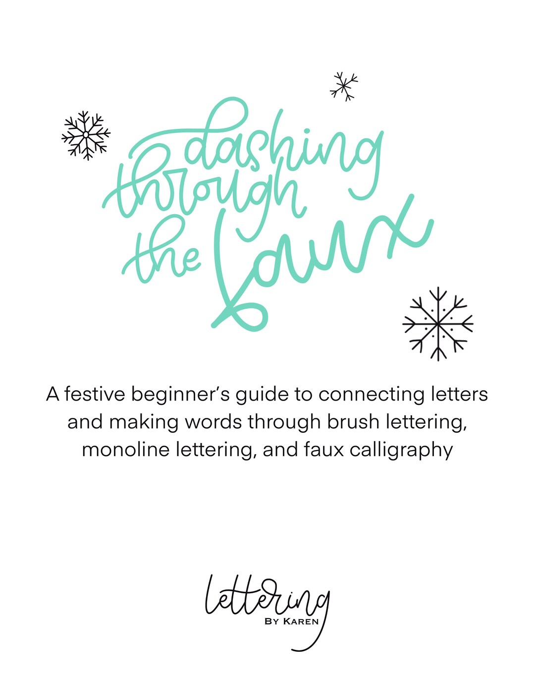 Holiday Lettering Practice Sheets | Beginner Faux Calligraphy | Hand ...