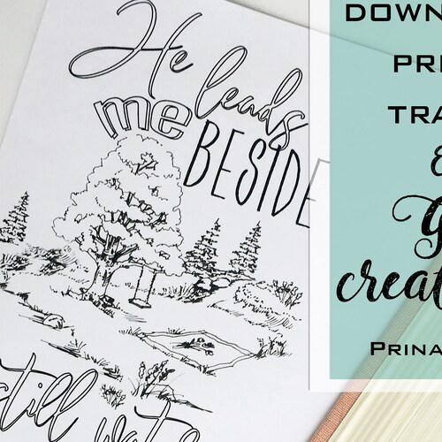 Bible Journal Template Printable Illustrated Faith - Etsy