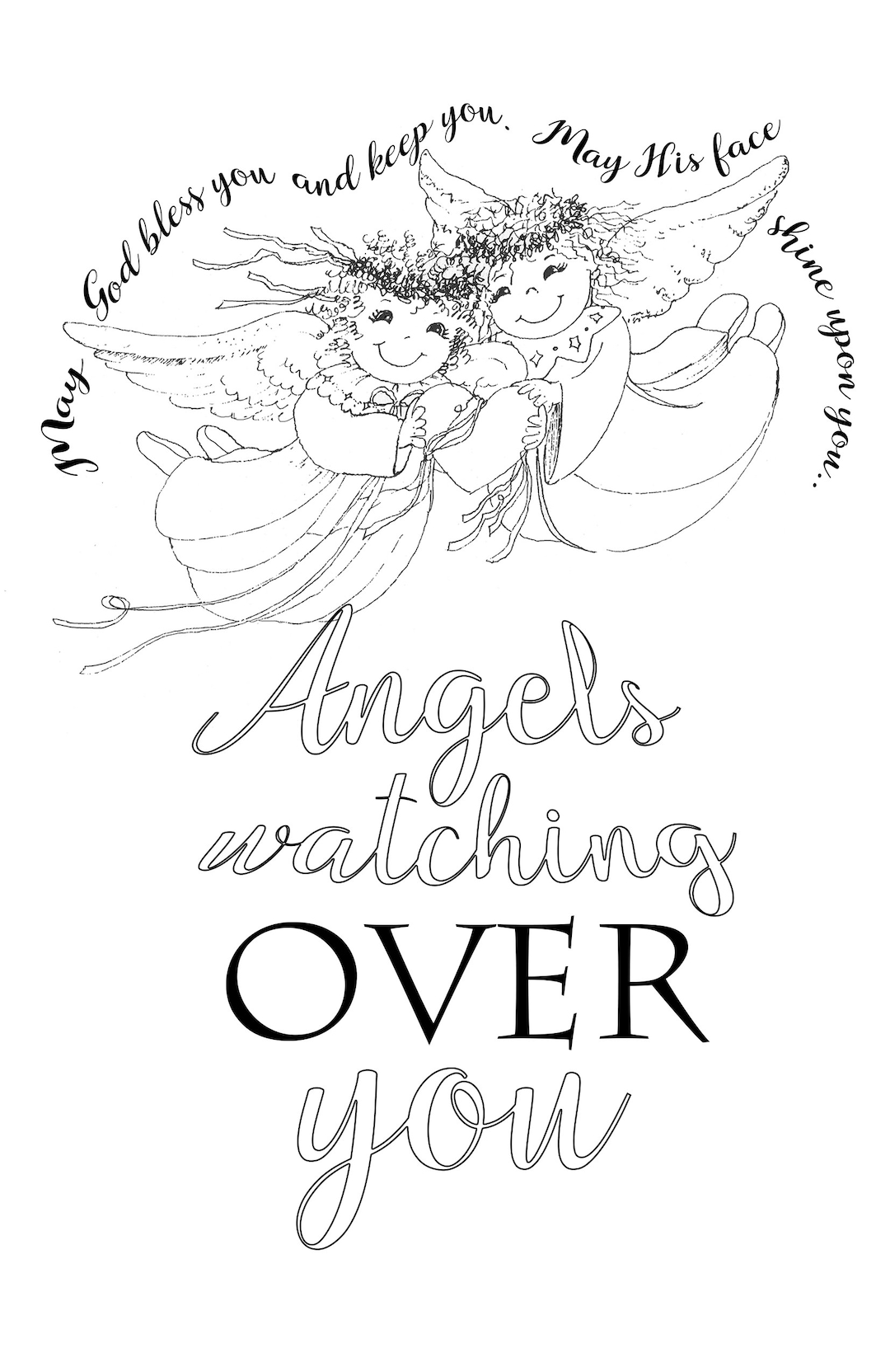 Angels Watch Over You | Faith Illustrate | Printable | Bible Prayer ...