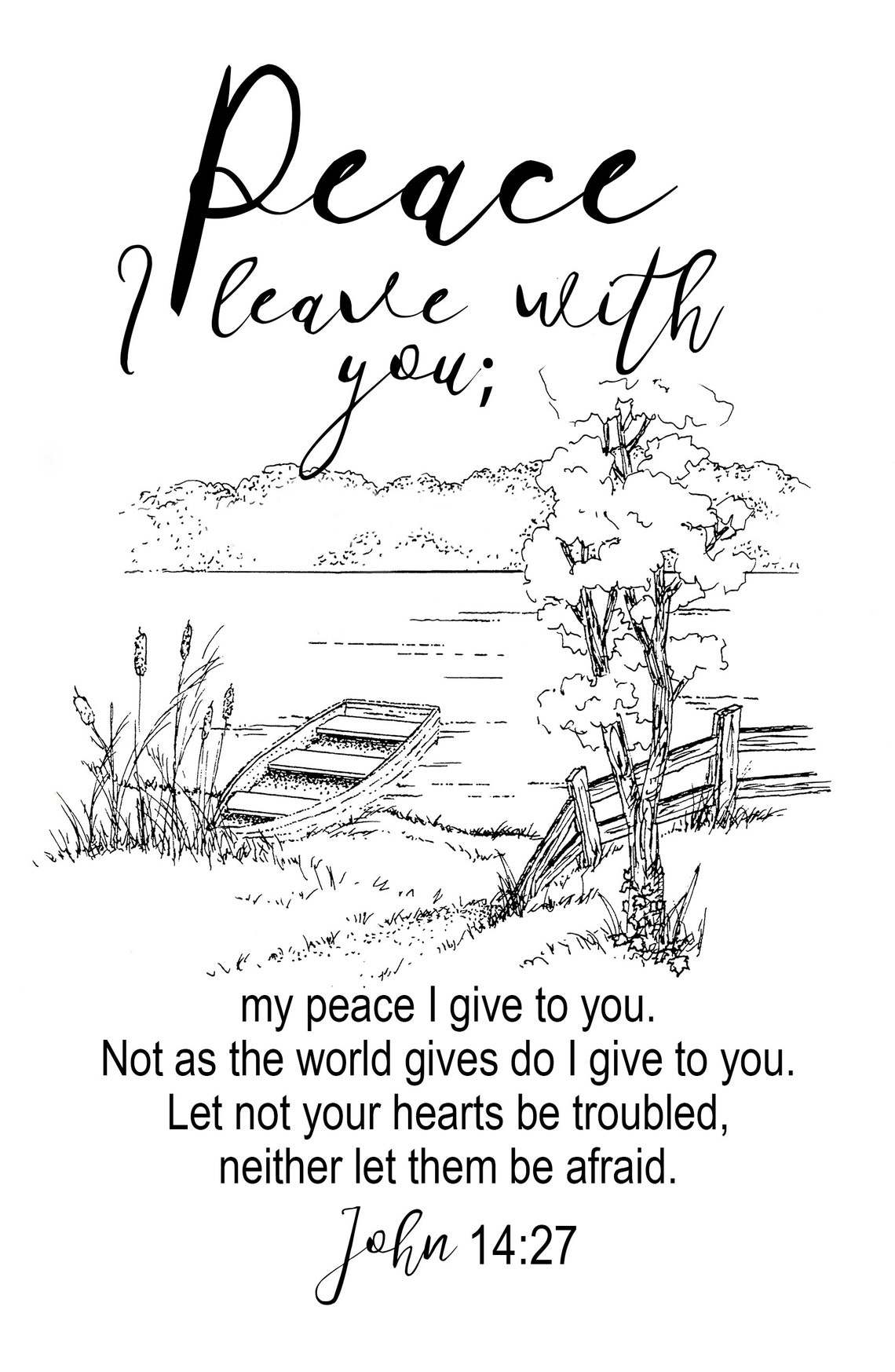 Peace I Leave You Printable | Bible Journal Template (digital Download ...