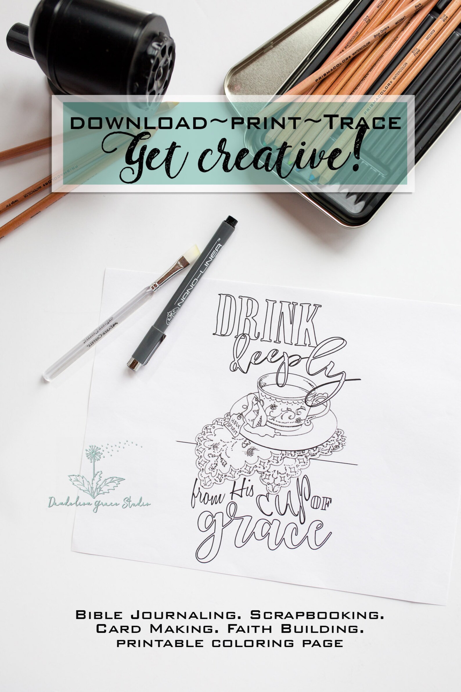 Bible Journal Template, Faith Illustrated, Printable, Christian ...