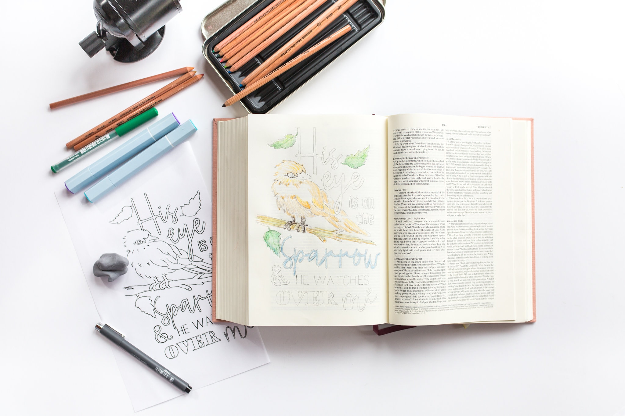 Bible Journal Templates, Coloring Page, Christian, Illustrated, Faith ...