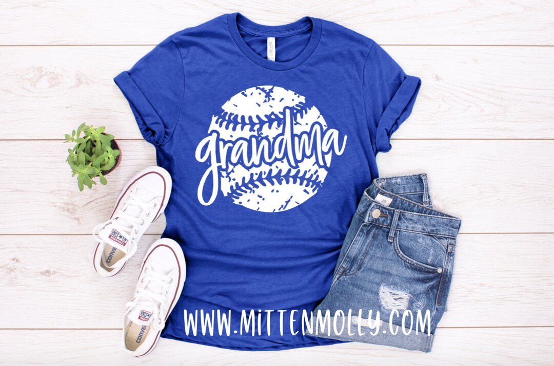 Baseball Grandma T-shirt, Baseball Grandma Tee, Grandma Shirt, Grandma ...