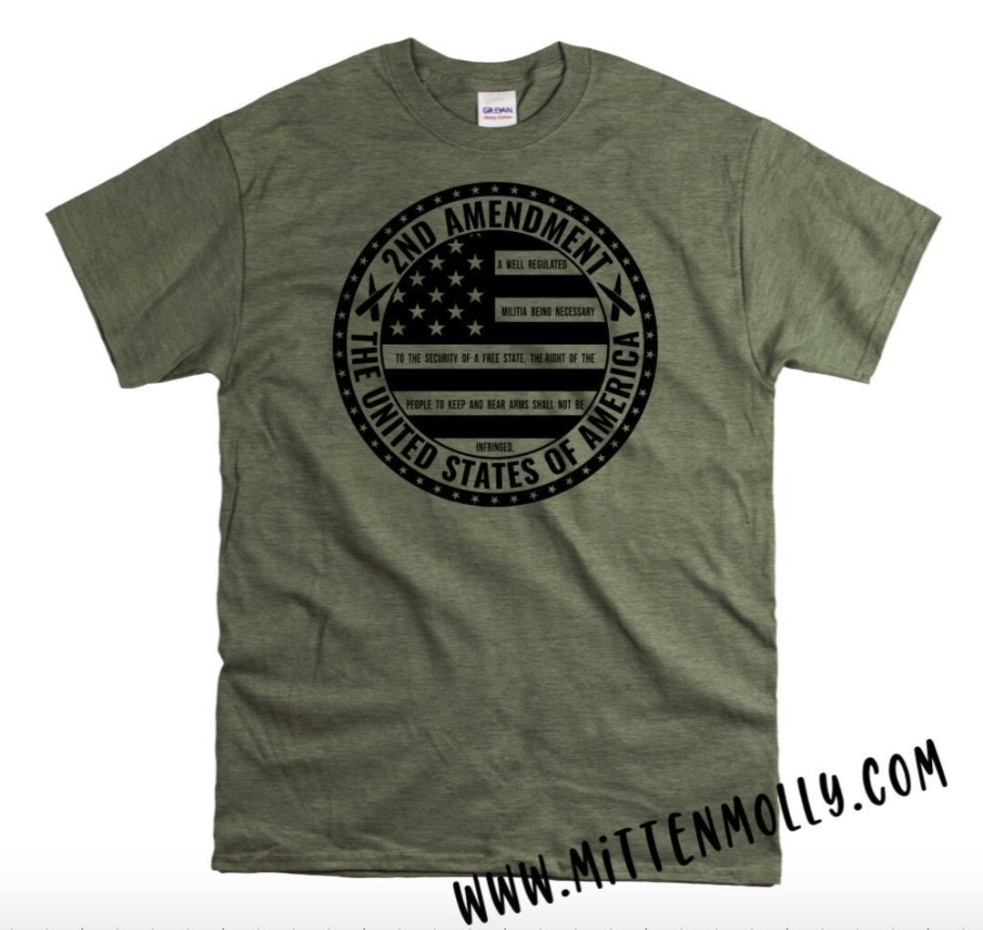 2nd Amendment Flag T-shirt, Men's Second Amendment Shirt, Pro Gun Shirt ...