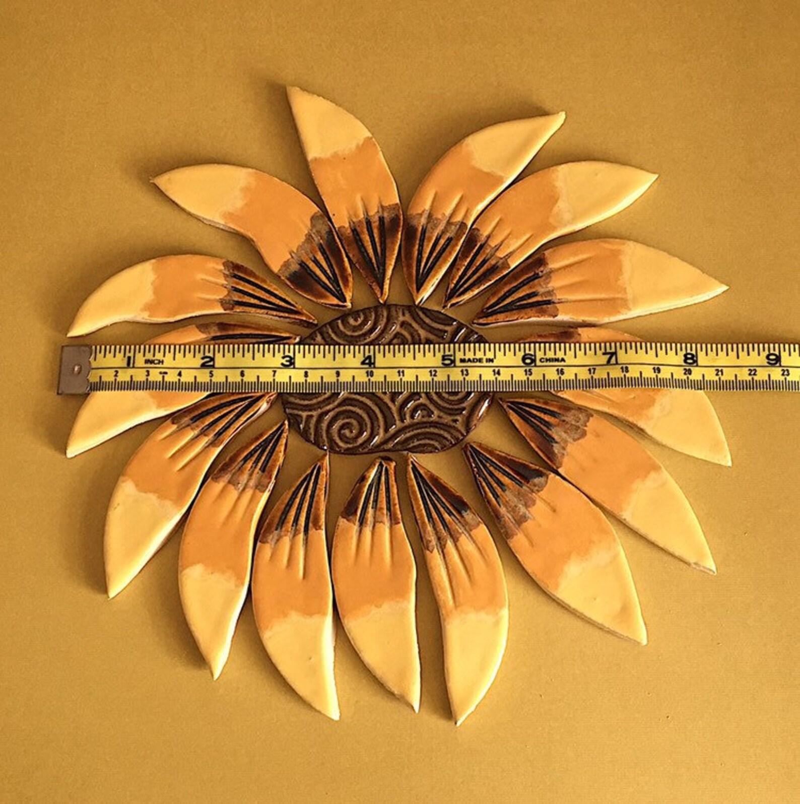 Sunflower Ceramic Tiles Set 8.5 - Etsy