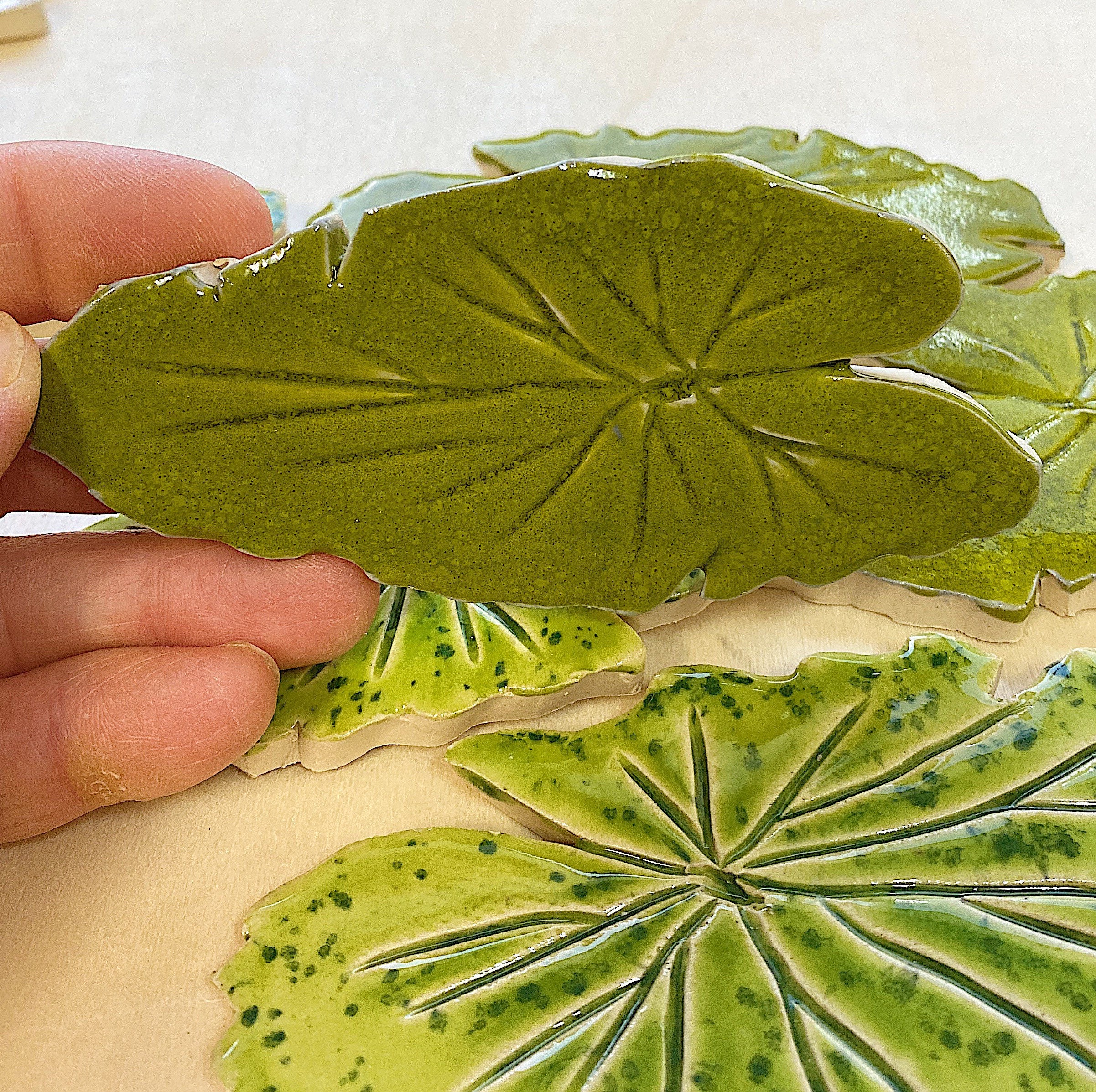 White Water Lilies Ceramic Tile Set - Etsy