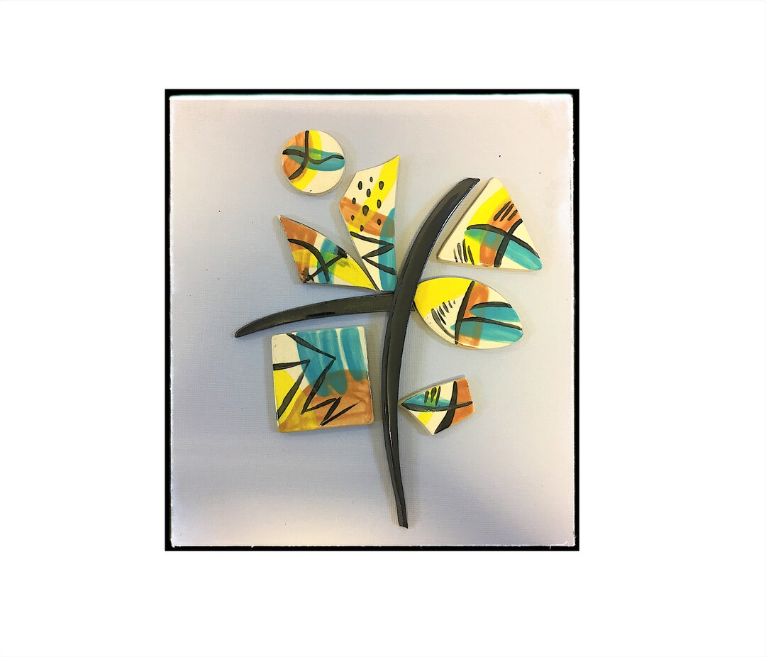 DIY Wall Art Hand Painted Ceramic Tiles Set - Etsy