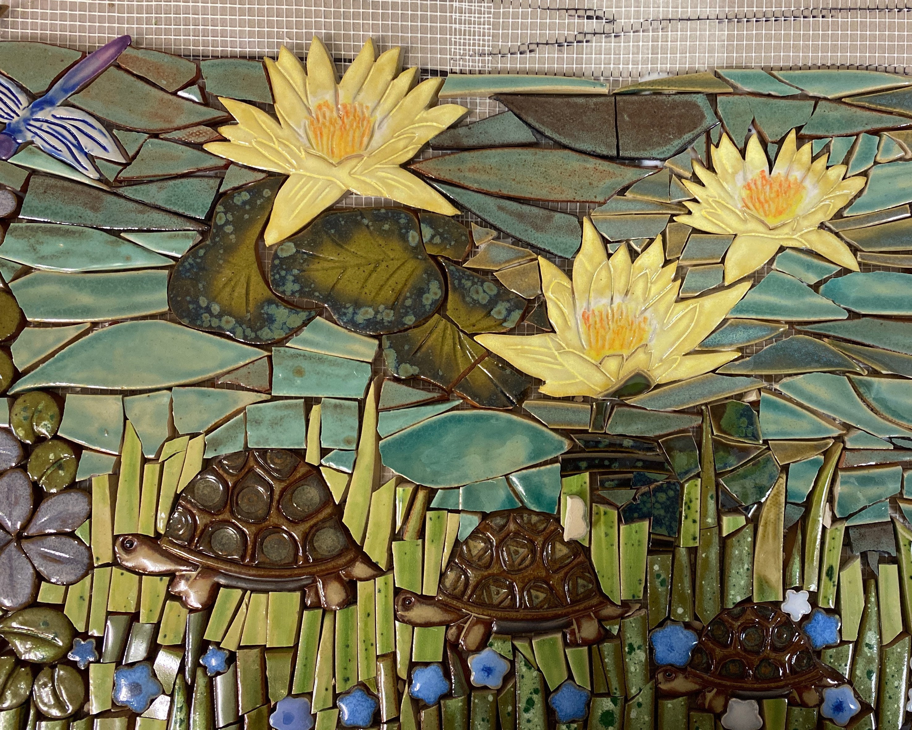 Yellow Water Lilies Ceramic Tile Set - Etsy
