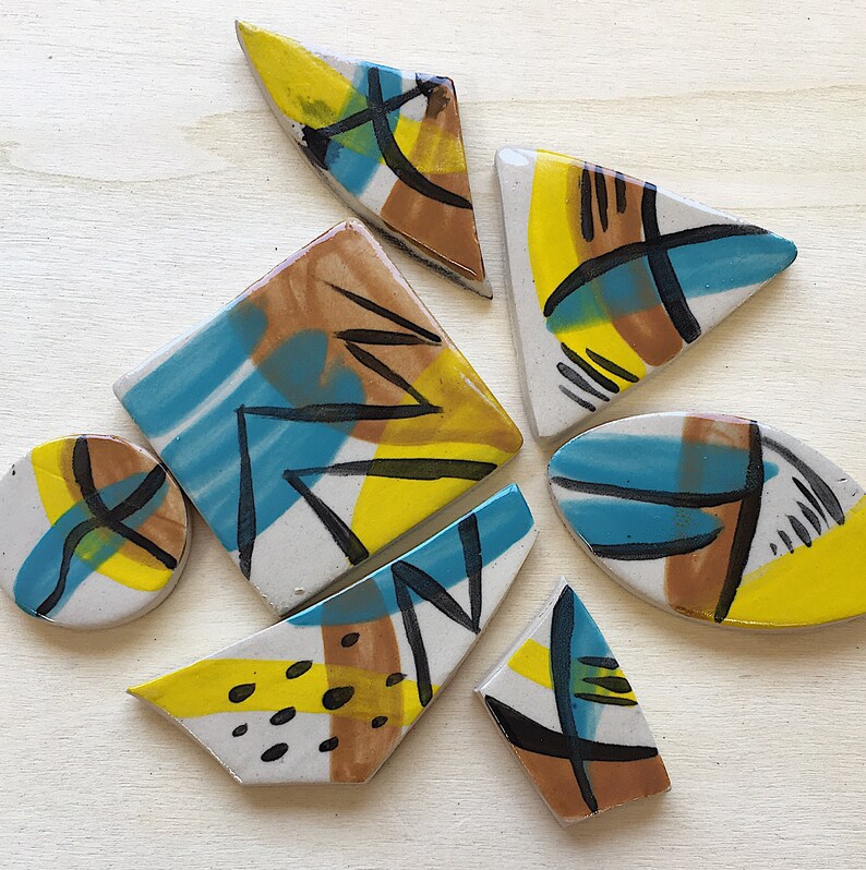 DIY Wall Art Hand Painted Ceramic Tiles Set - Etsy