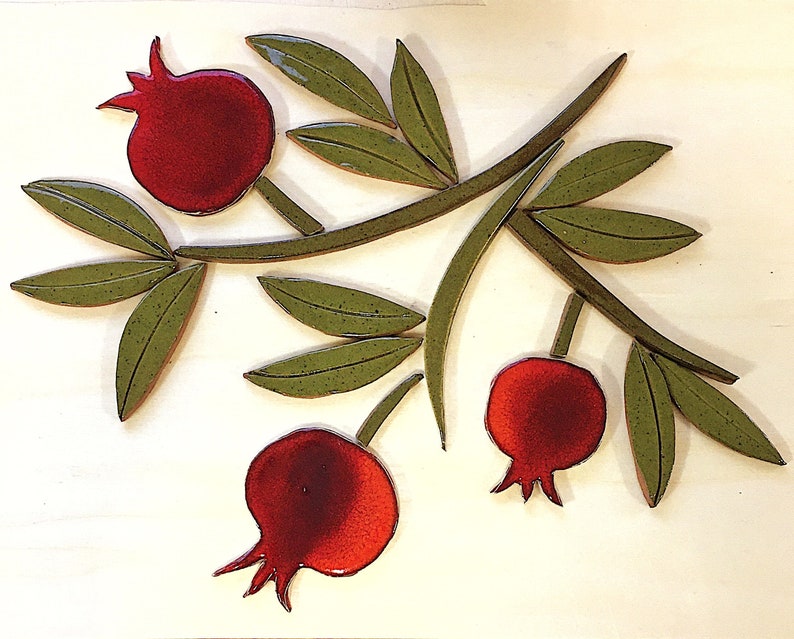 Pomegranates Set Ceramic Tiles for Mosaic and Wall | Etsy