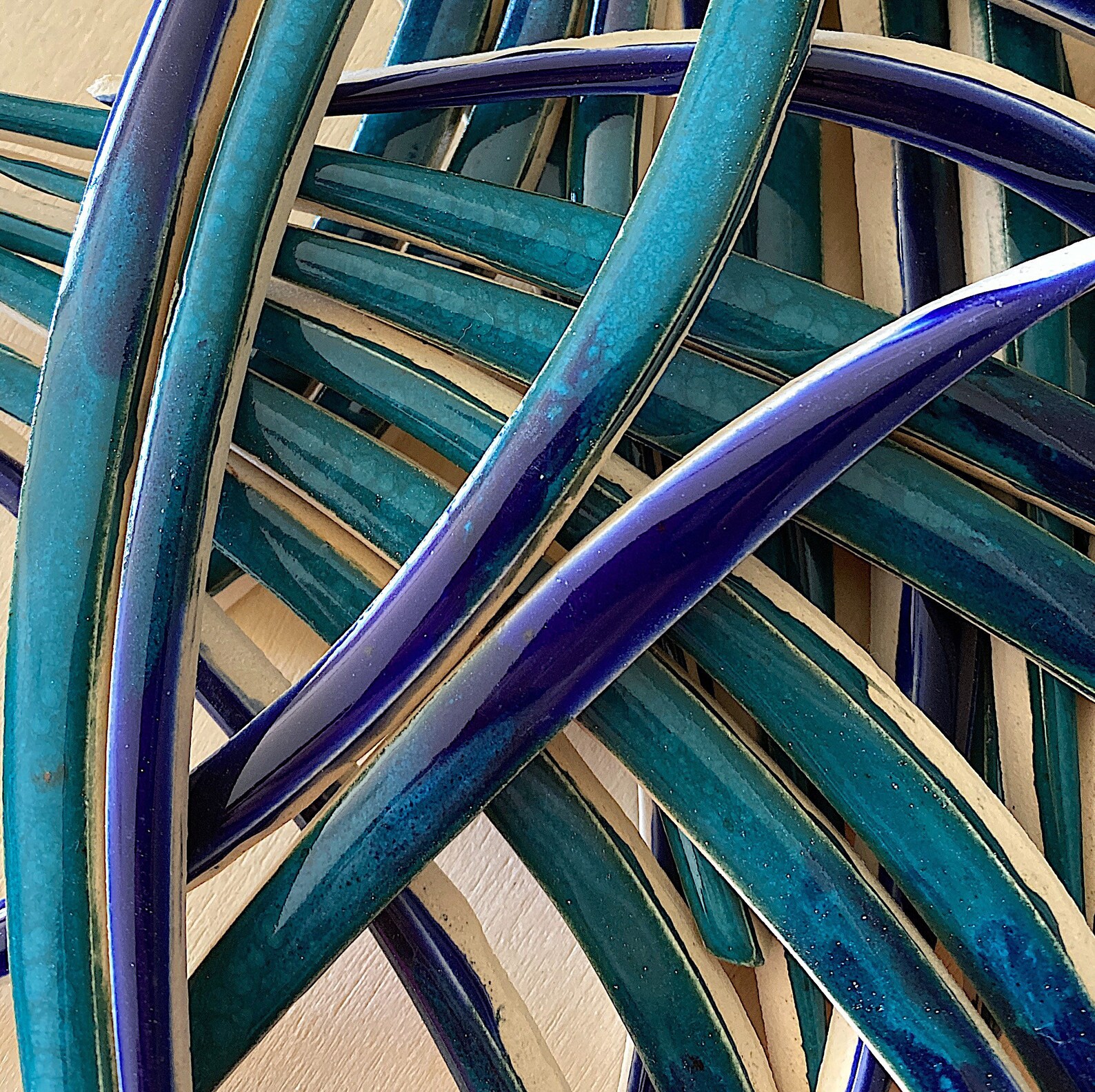 Turquoise Blue Ceramic Strips for Mosaic 1 Pound - Etsy