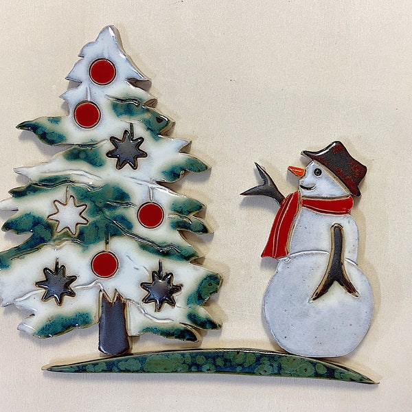 Ceramic Snowman - Etsy