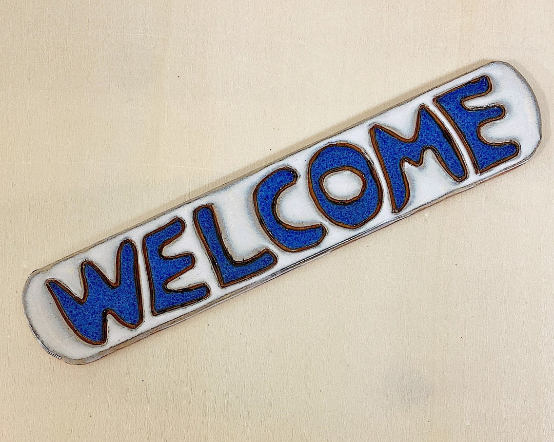 WELCOME Ceramic Tile - Etsy