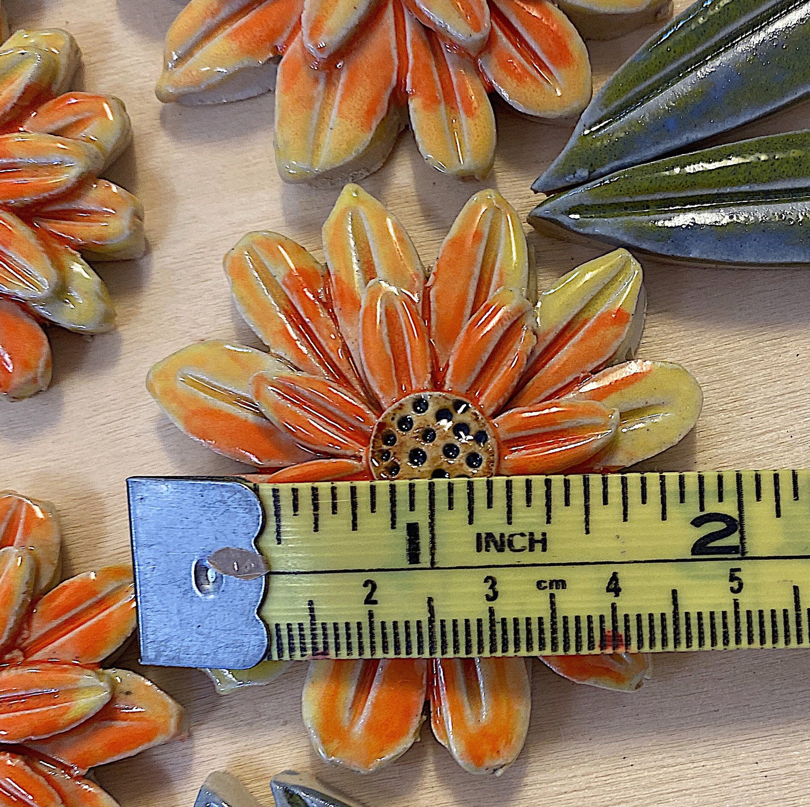 Marigolds Ceramic Flower Tiles Set - Etsy