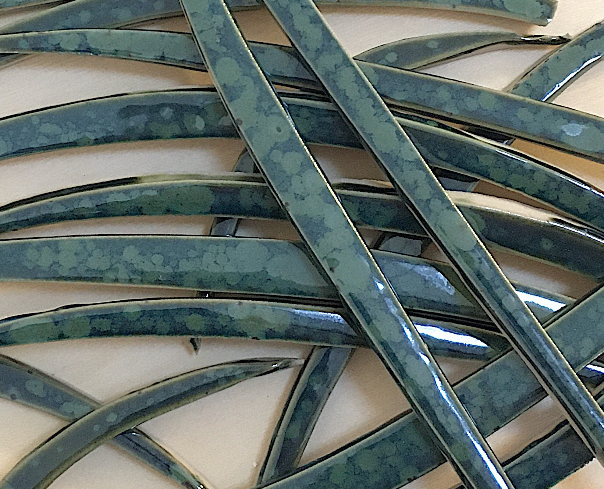 Dotted Green Ceramic Strips for Mosaic 1 Pound - Etsy