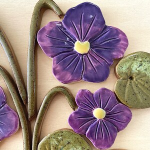 Violets, Ceramic Flower Tiles Set - Etsy