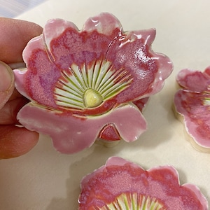 Hollyhocks, Ceramic Tiles Set for Mosaic and Wall Decor - Etsy