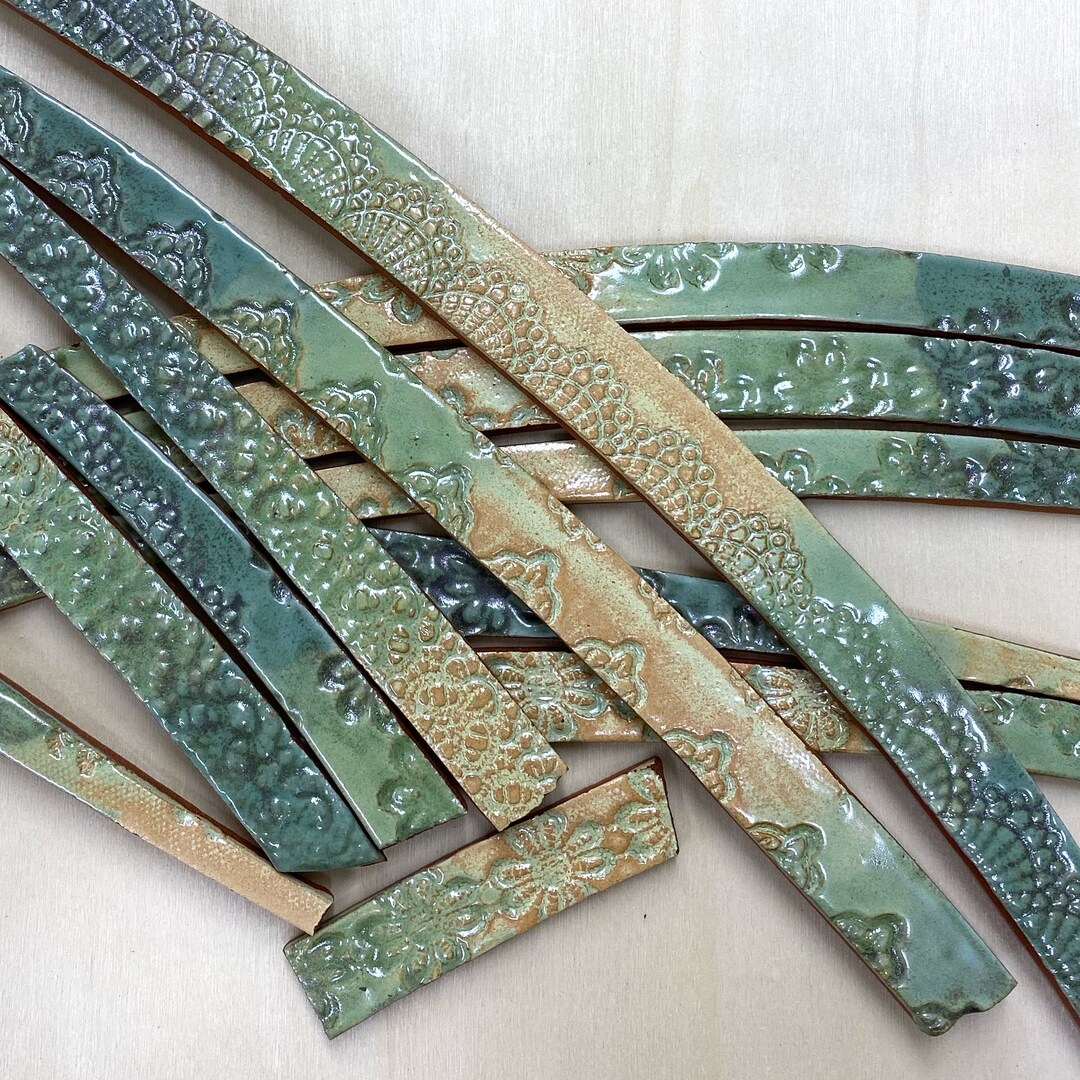 Textured Ceramic Strips for Mosaic , 1 Pound, Coverage 8x7 - Etsy