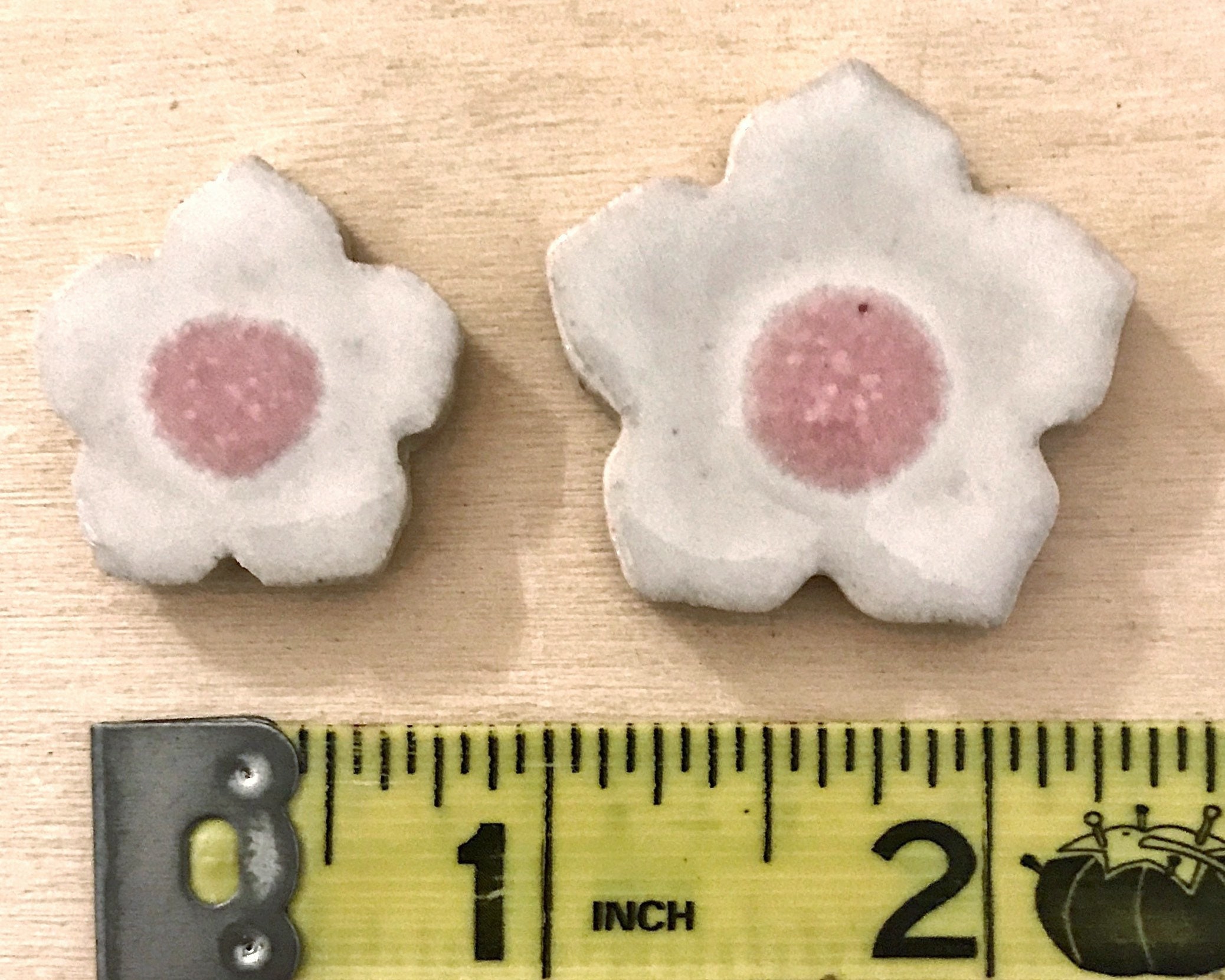 White Hand Painted Flowers Ceramic Tiles 10 Pieces | Etsy