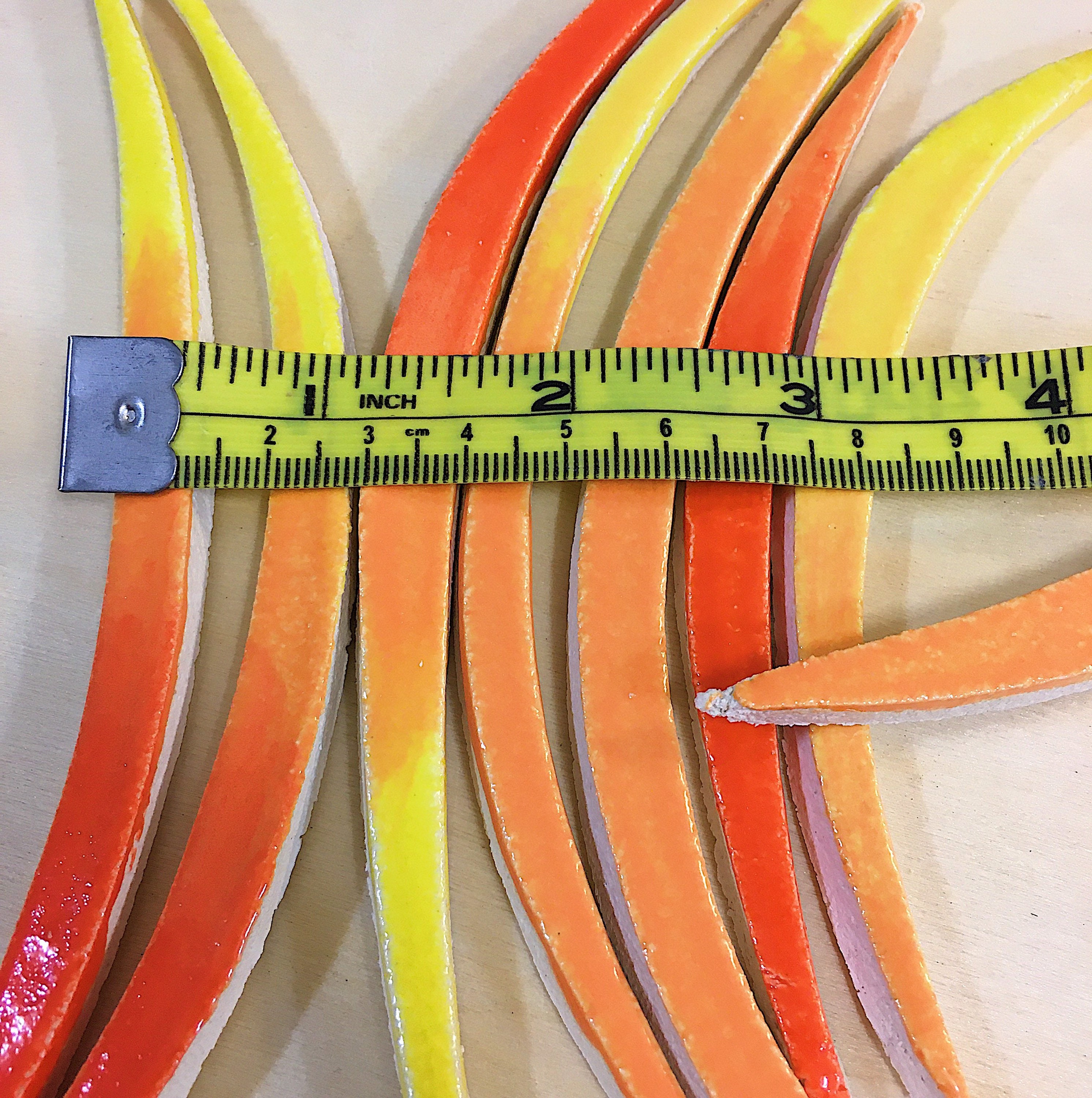 Yellow and Orange Ceramic Strips for Mosaic 1 Pound - Etsy