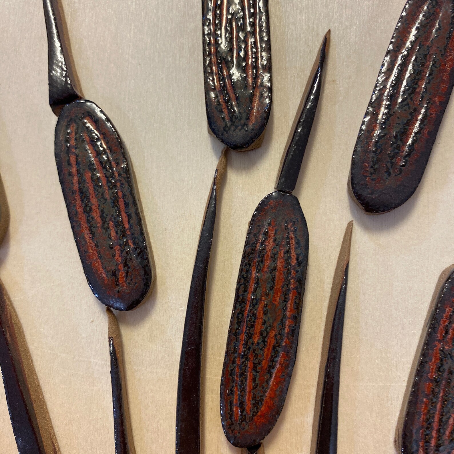 DIY Cattails Ceramic Tiles Set for Mosaic and Wall Decor 20 | Etsy