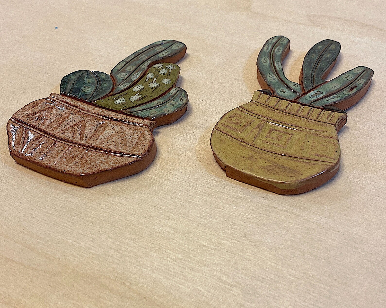 Cactus Tiles Set Handmade Mosaic tiles | Etsy