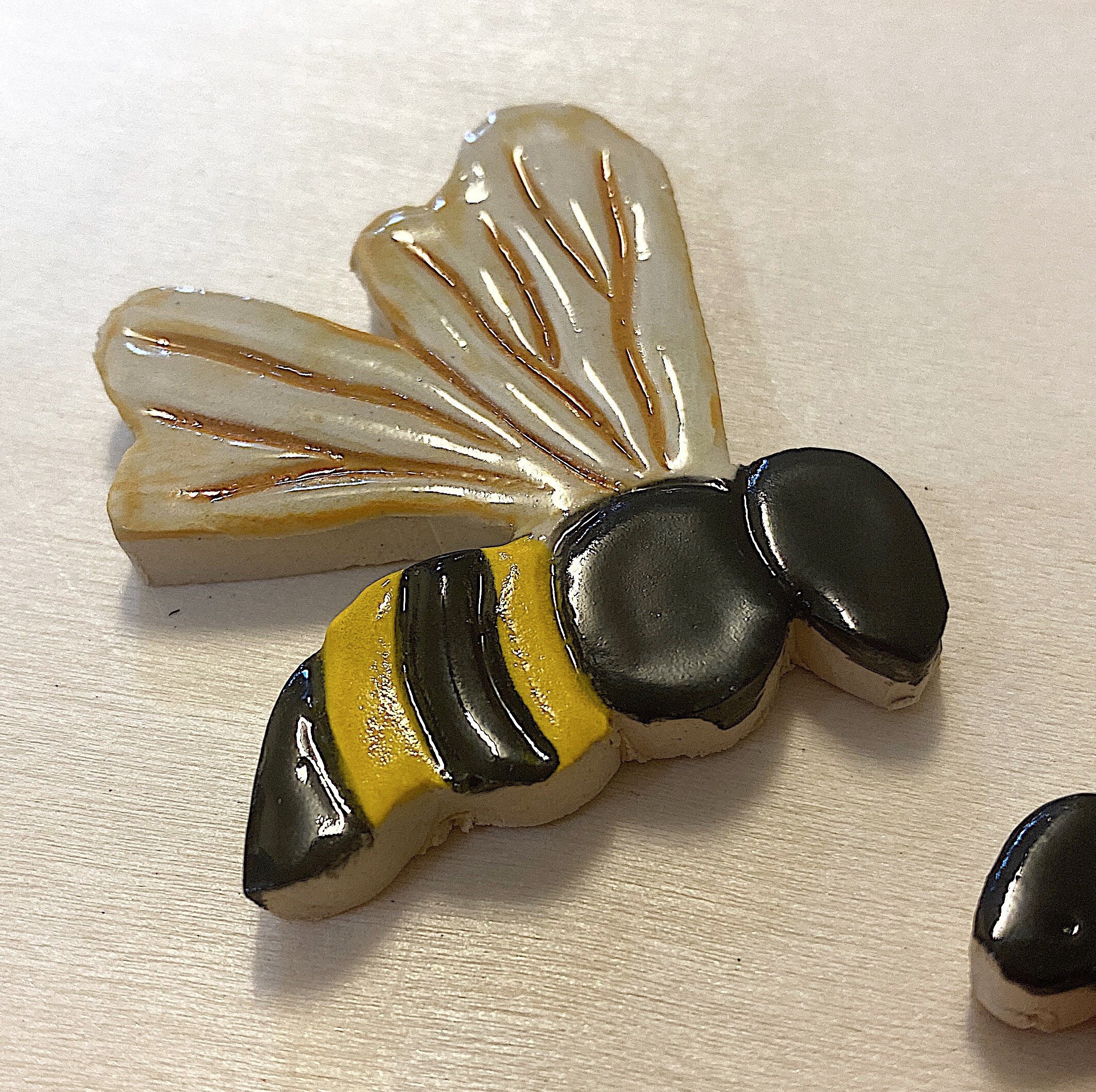 Two Ceramic Bumblebees Tiles Set for Mosaic and Wall Art - Etsy