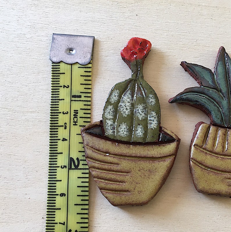Cactus Tiles Set Handmade Mosaic Tiles 3 Pieces | Etsy
