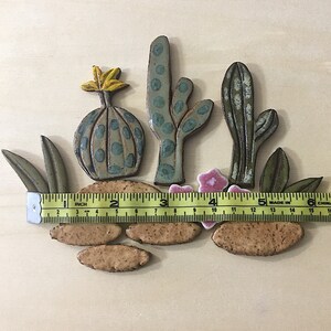 Cactus Garden Tiles Set , Handmade Mosaic Tiles 16 Pieces - Etsy