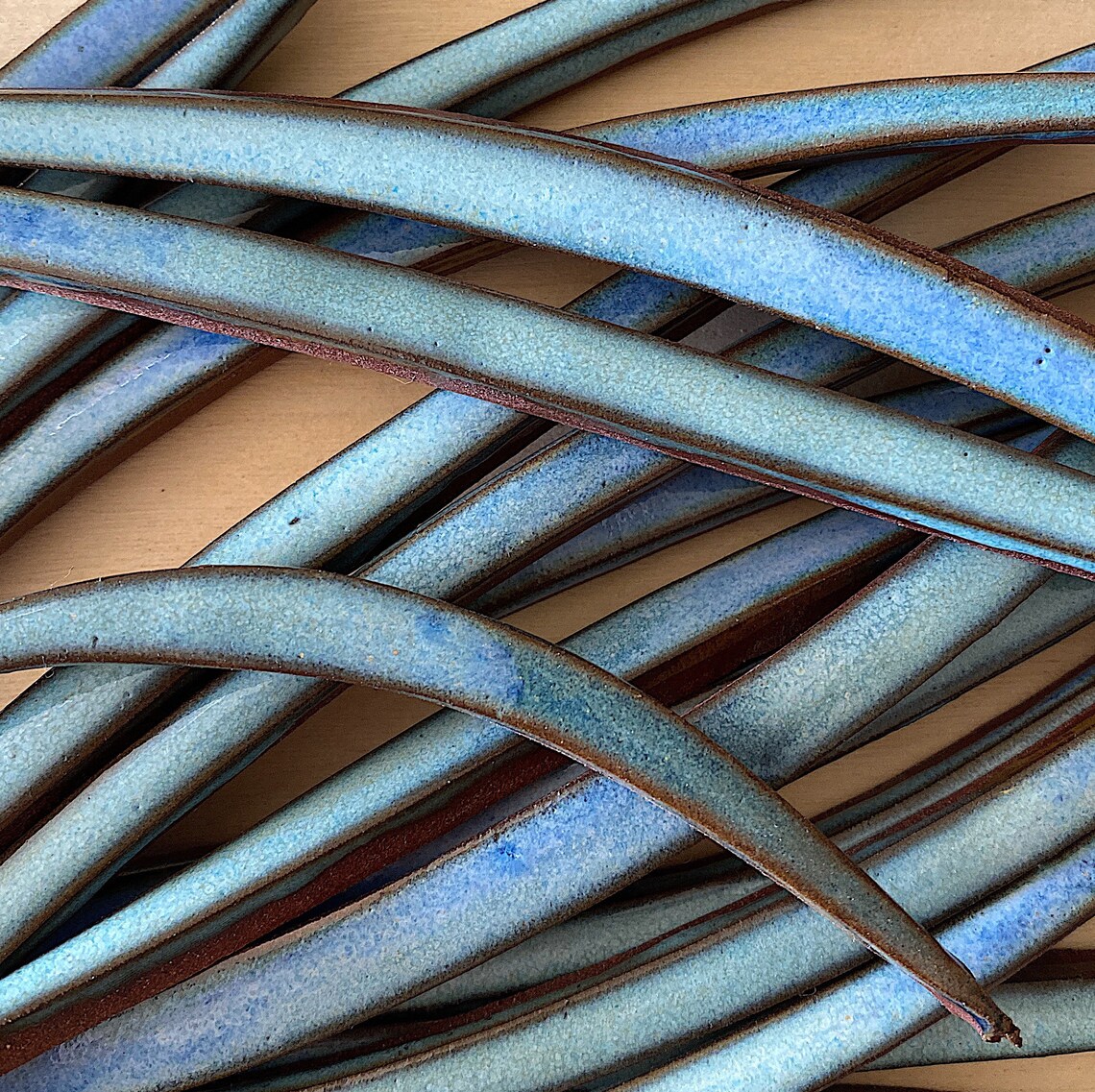 Turquoise Blue and Light Blue Ceramic Strips for Mosaic 1.5 | Etsy