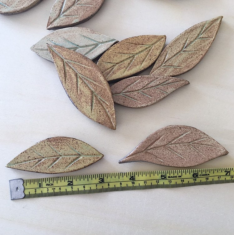 Fall Leaf Mosaic Tiles 10 Pieces | Etsy