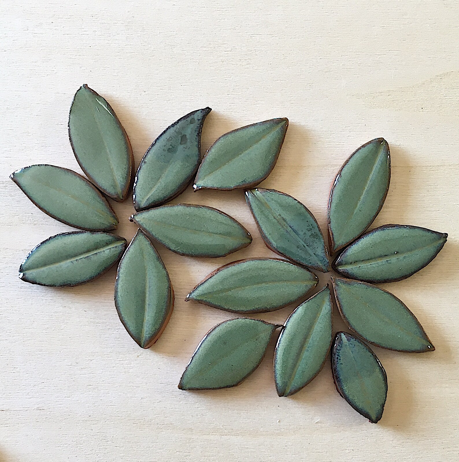 Green Leaves Tile Pack for Mosaic 30 Pieces - Etsy