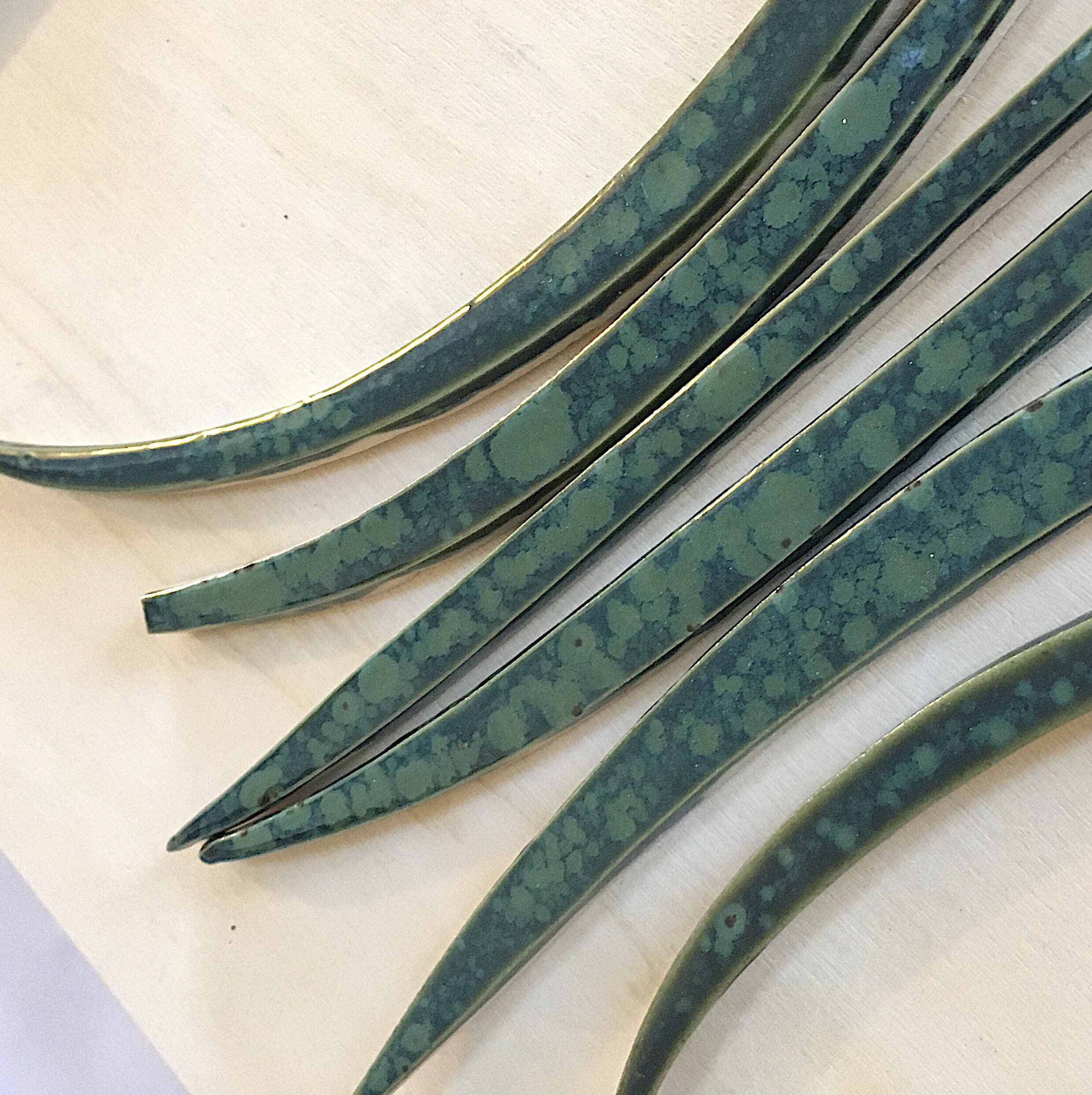 Dotted Green Ceramic Strips for Mosaic 1 Pound - Etsy