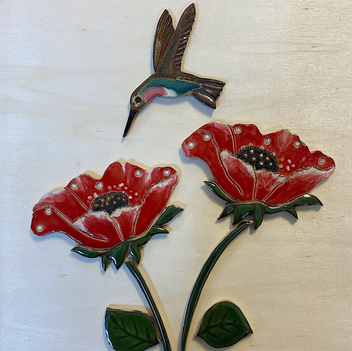 Ceramic Hummingbird Tile for Mosaic and Wall Art Mosaic - Etsy