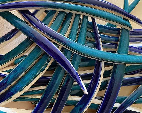 Turquoise Blue Ceramic Strips for Mosaic 1 Pound - Etsy