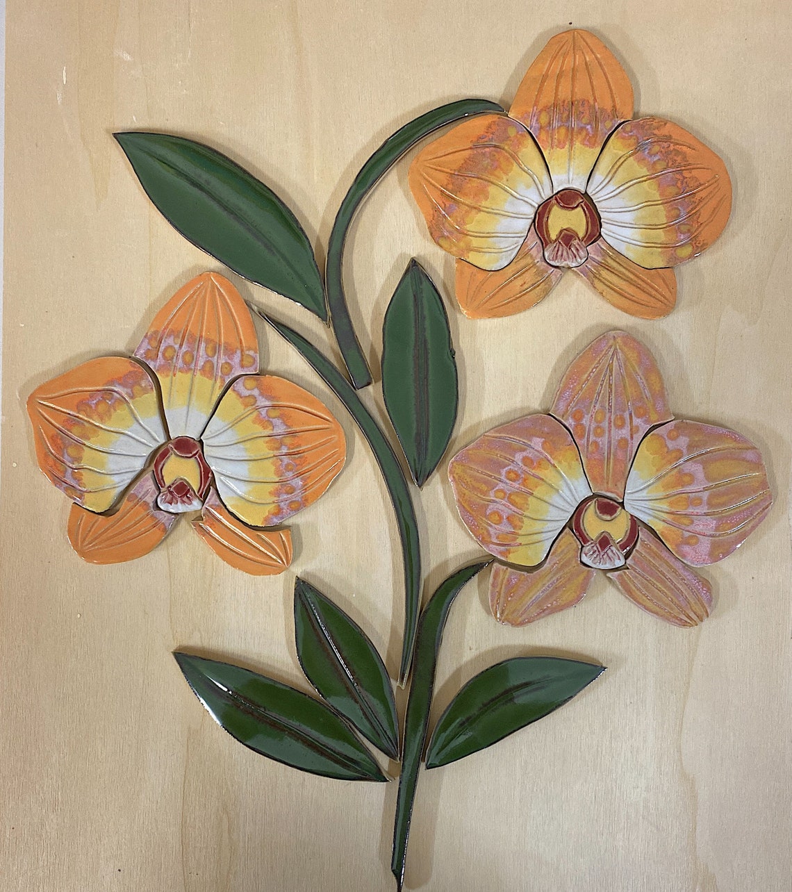 Orchids Ceramic Tiles Set for Mosaic and Wall Decor - Etsy