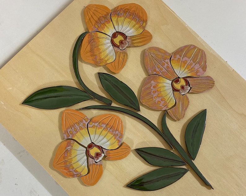 Orchids Ceramic Tiles Set for Mosaic and Wall Decor - Etsy