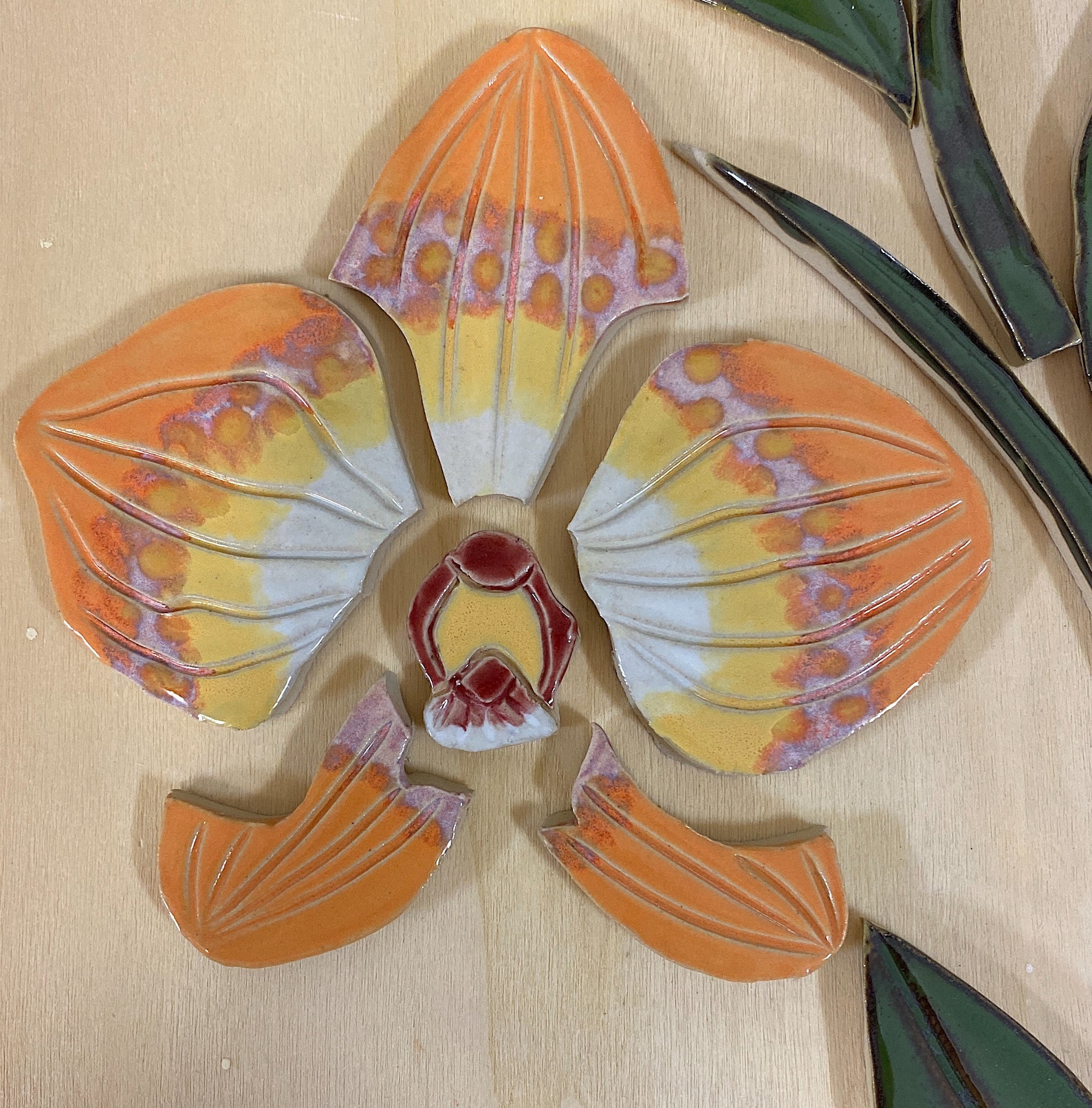 Orchids Ceramic Tiles Set for Mosaic and Wall Decor - Etsy