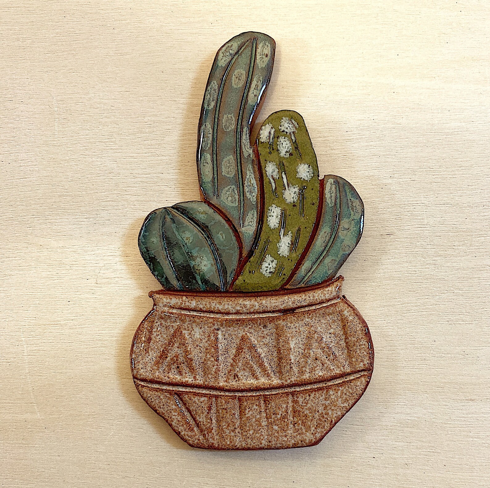 Cactus Tiles Set Handmade Mosaic tiles | Etsy