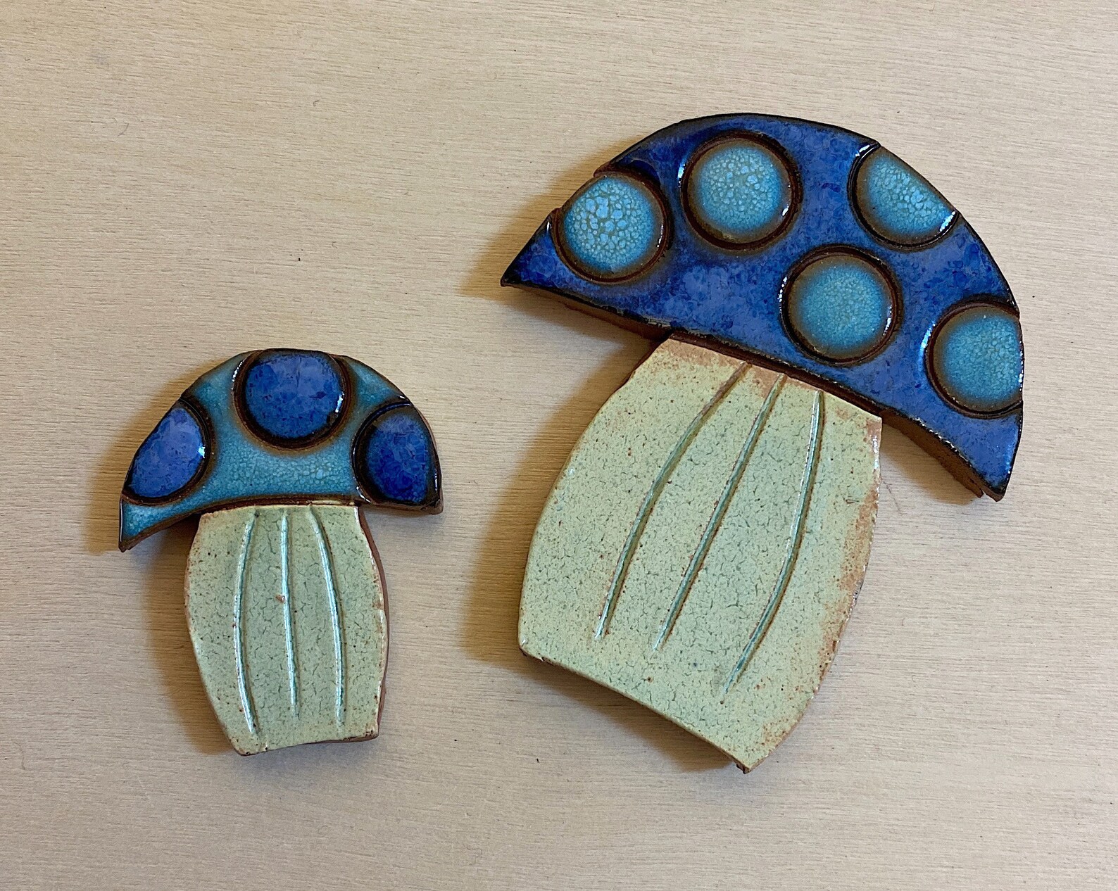 Mushroom Ceramic Tile SET Mosaic and Wall Art Tiles 2 | Etsy