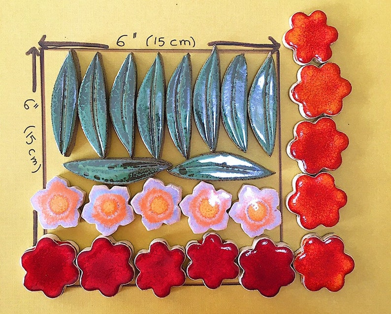 Mosaic Tiles Hand Crafted Ceramic Tiles Package - Etsy