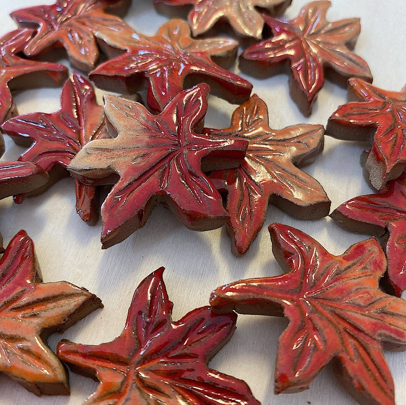 Mosaic Tiles Tiny Maple Leaf Tiles Pack for Mosaic and Wall | Etsy
