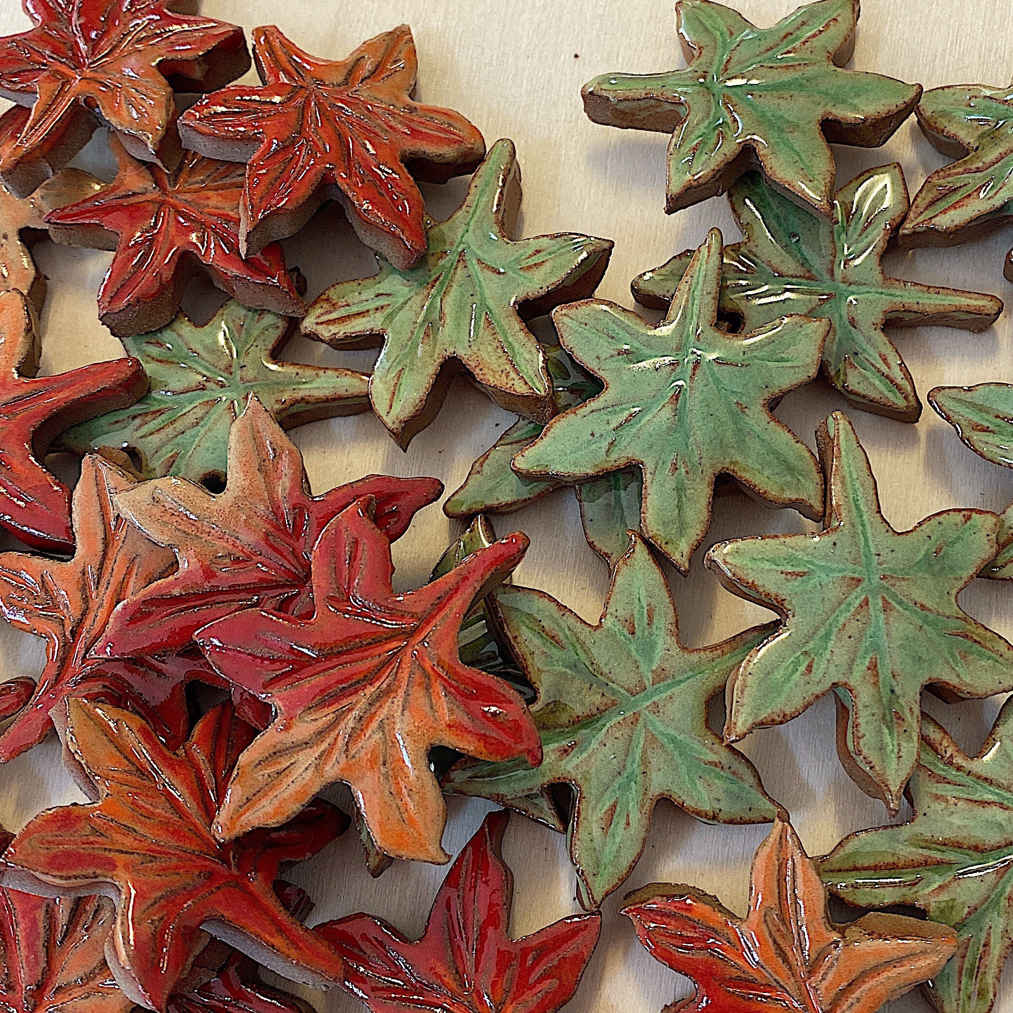 Mosaic Tiles Tiny Maple Leaf Tiles Pack for Mosaic and Wall | Etsy