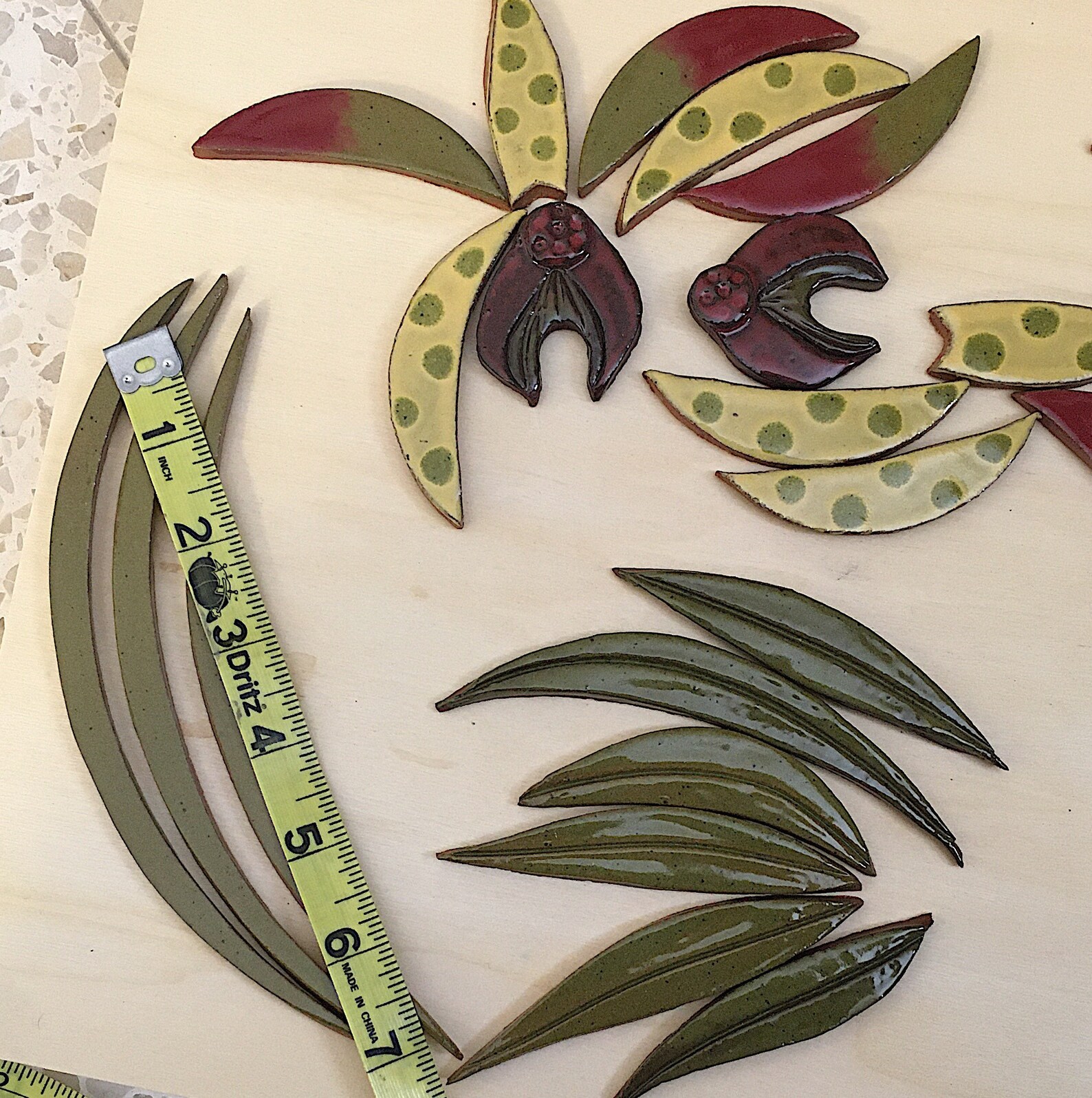 3 Orchids Ceramic Tiles Set for Mosaic and Wall Decoration 29 Pieces - Etsy