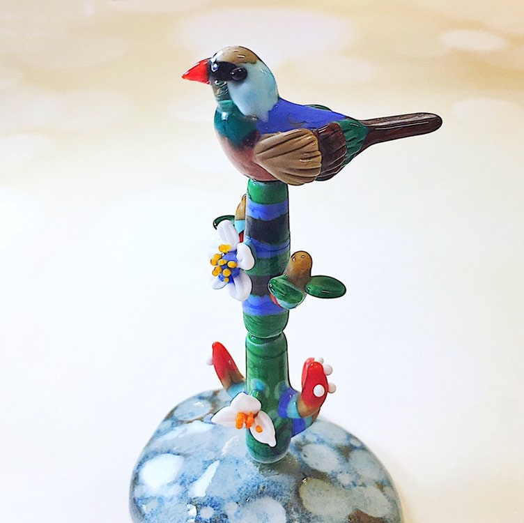 Blown Glass Bird Made of Murano Glass | Etsy