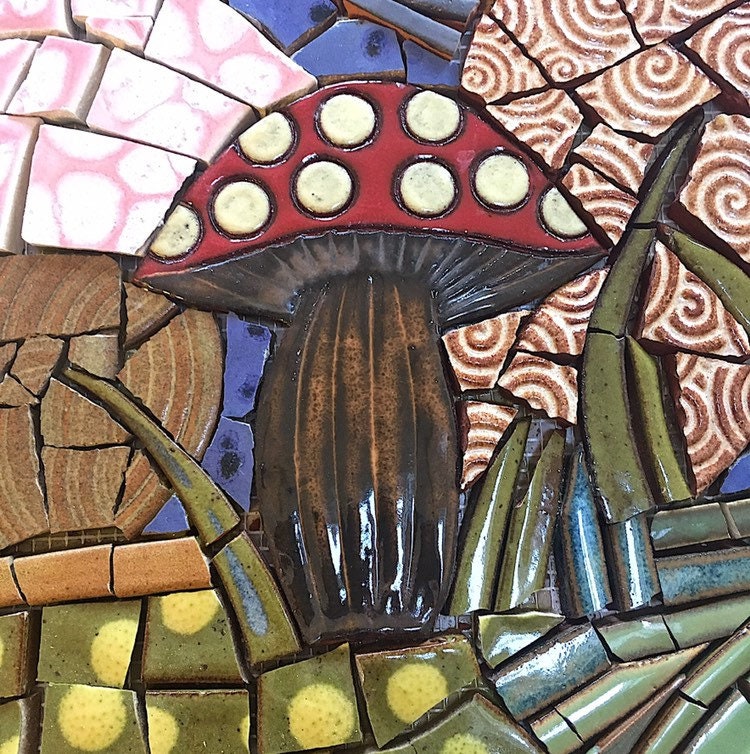 3 Mushrooms Ceramic Tile Set for Mosaic and Wall Decoration | Etsy
